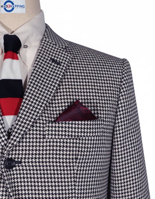1960s Mod Black & White Houndstooth 3-Piece Suit – Modshopping Clothing