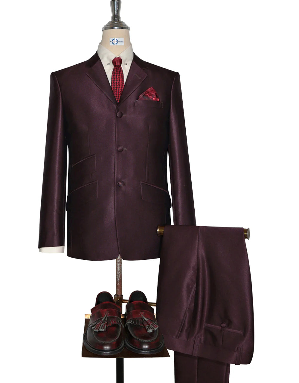 Tonic Suit Men's | Mod Fashion Burgundy Tonic Suit Wedding ...