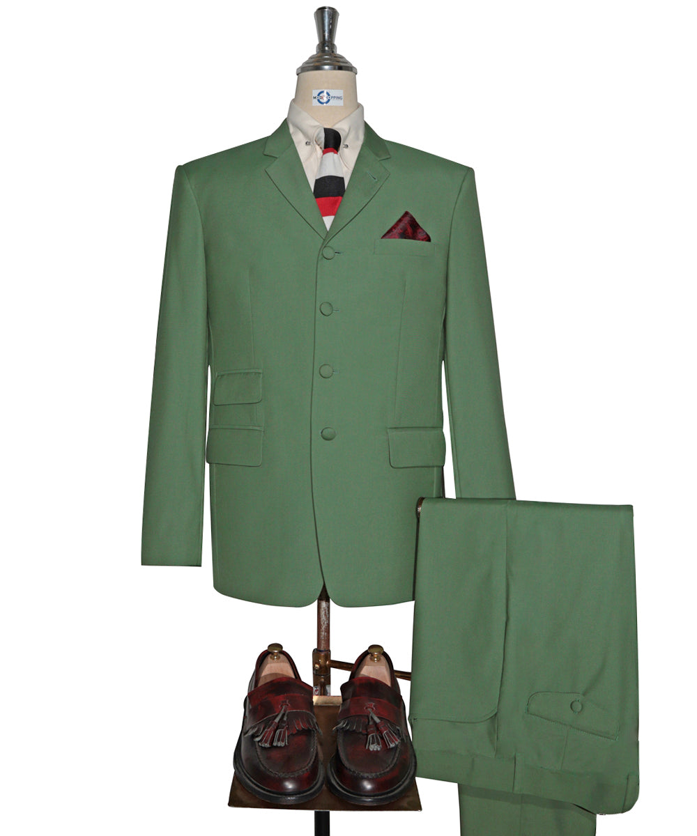 Men's Mod Suit - Mint Green 4 Button Suit – Modshopping Clothing