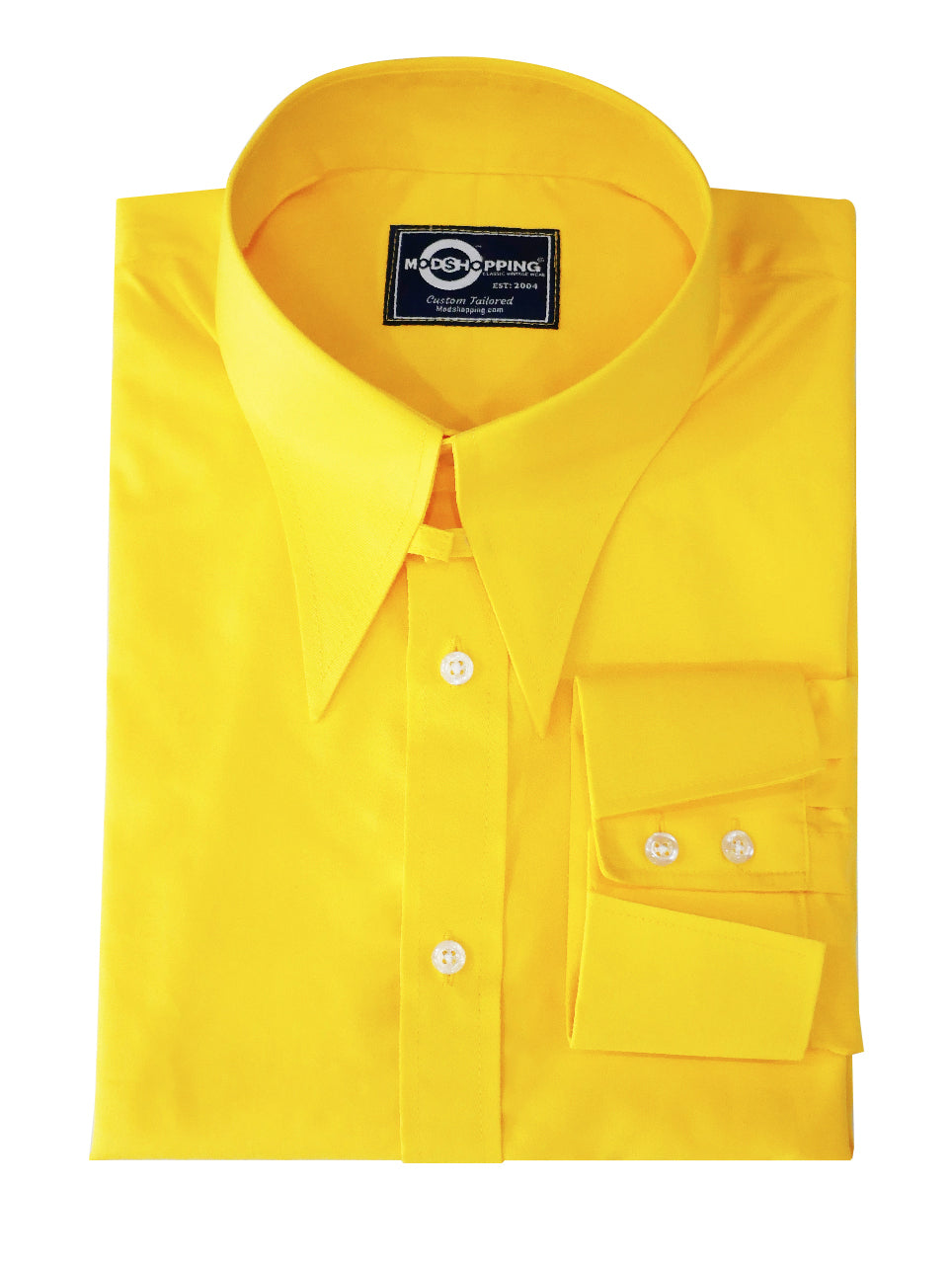 Men's Yellow Tab Collar Shirt - Casual Shirt & Formal Shirt ...