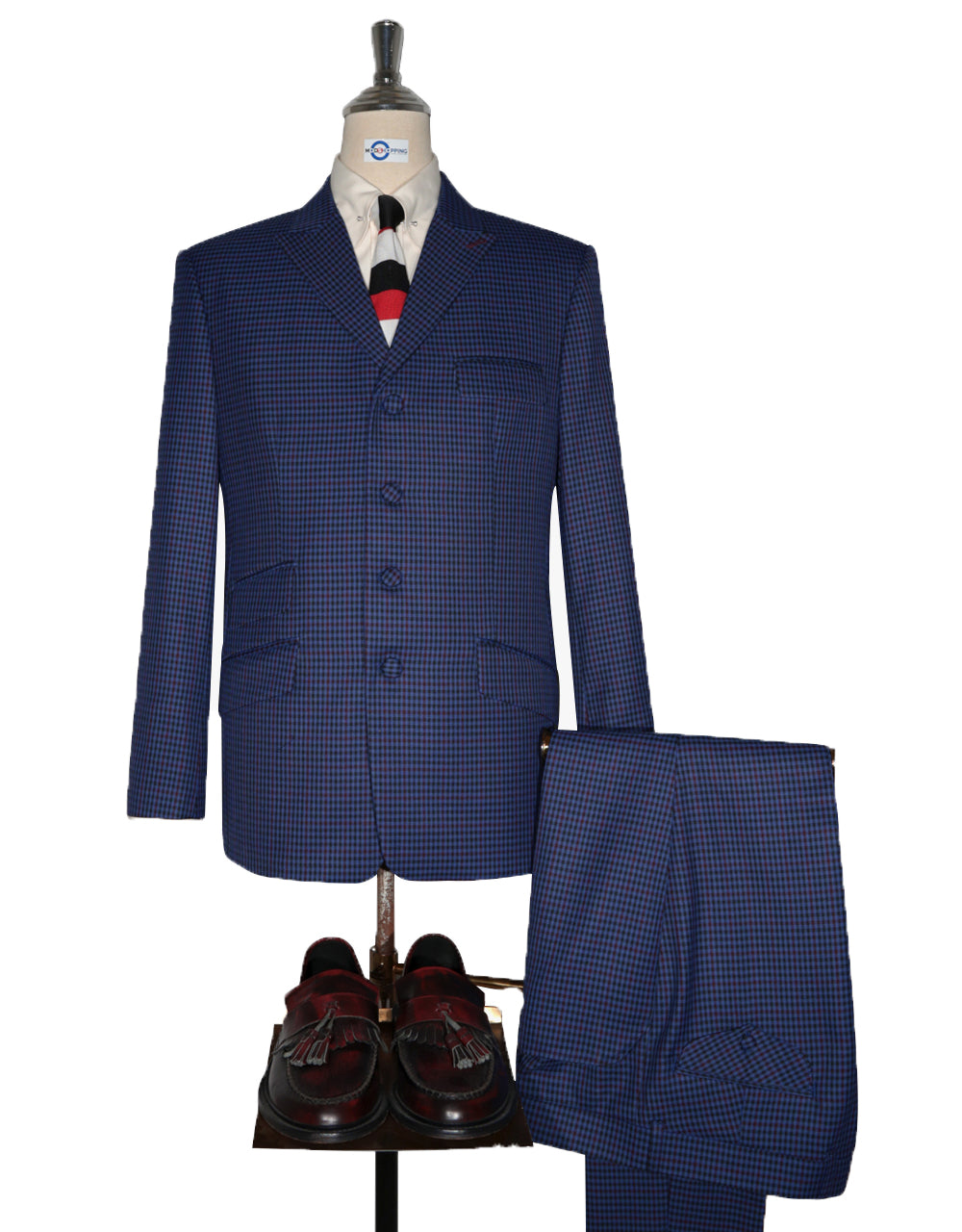 4 Button Suit - Navy Blue Goldhawk Suit – Modshopping Clothing