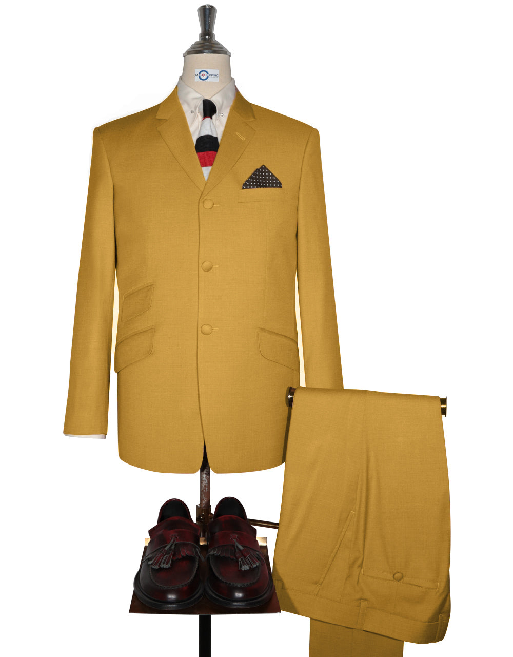 Mod Suit - 60s Vintage Style Mustard Yellow Suit – Modshopping Clothing