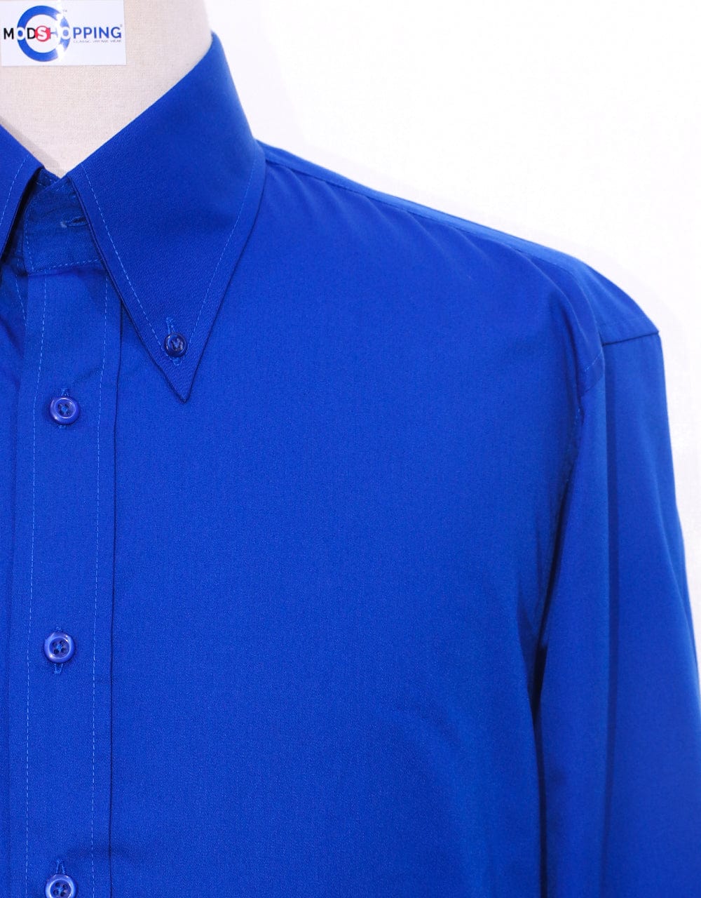 Button Down Collar Shirt | Royal Blue Formal Shirt – Modshopping Clothing
